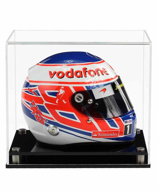 Half Scale Model Motorbike/F1 Helmet Display Case with a Modern Base ...