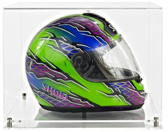 Motorbike/F1 Helmet Display Case with a Modern Base, Choice of Base Co ...