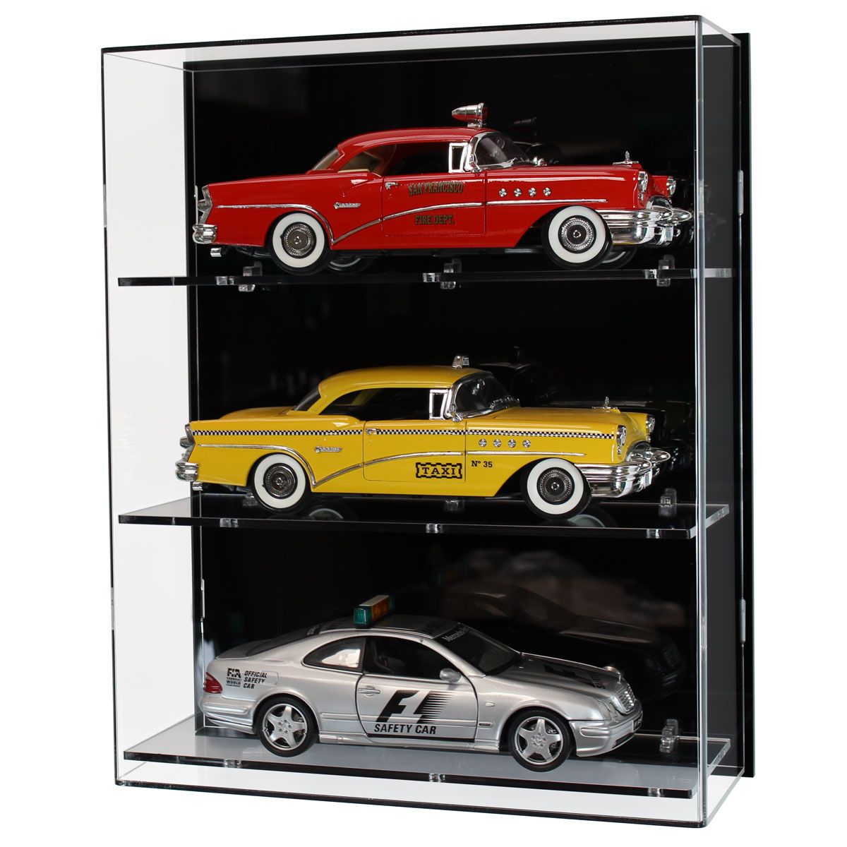 Acrylic Wall Display Case for 1:18 Scale Cars 3 Shelves – Model Display ...