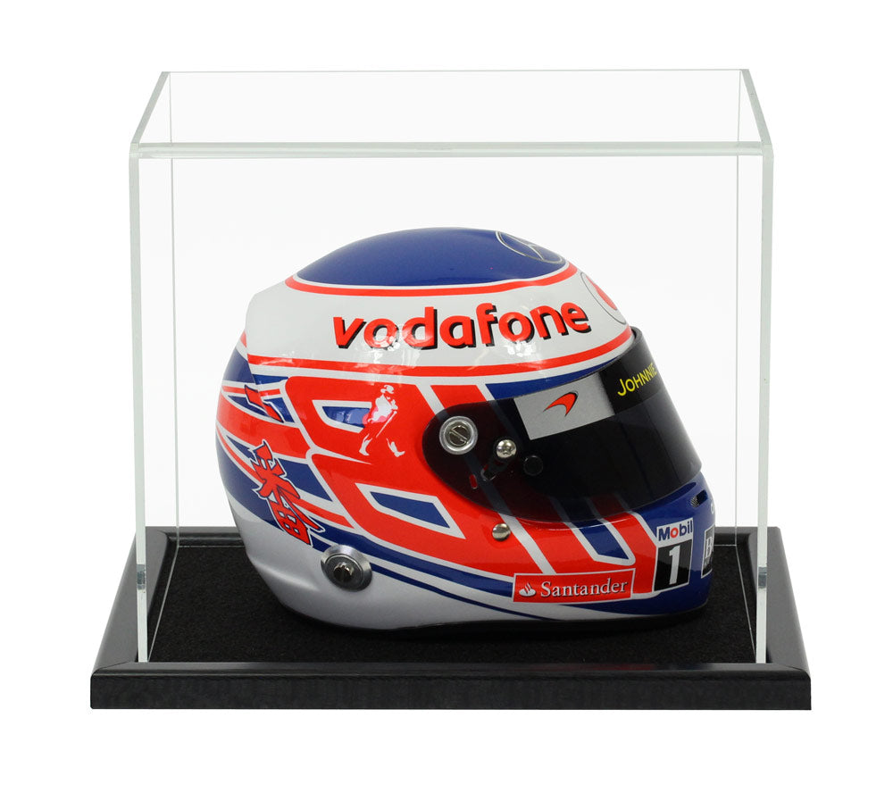 1:2 Scale Model F1 Helmet Display Case with a Wooden Base, Choice of B ...